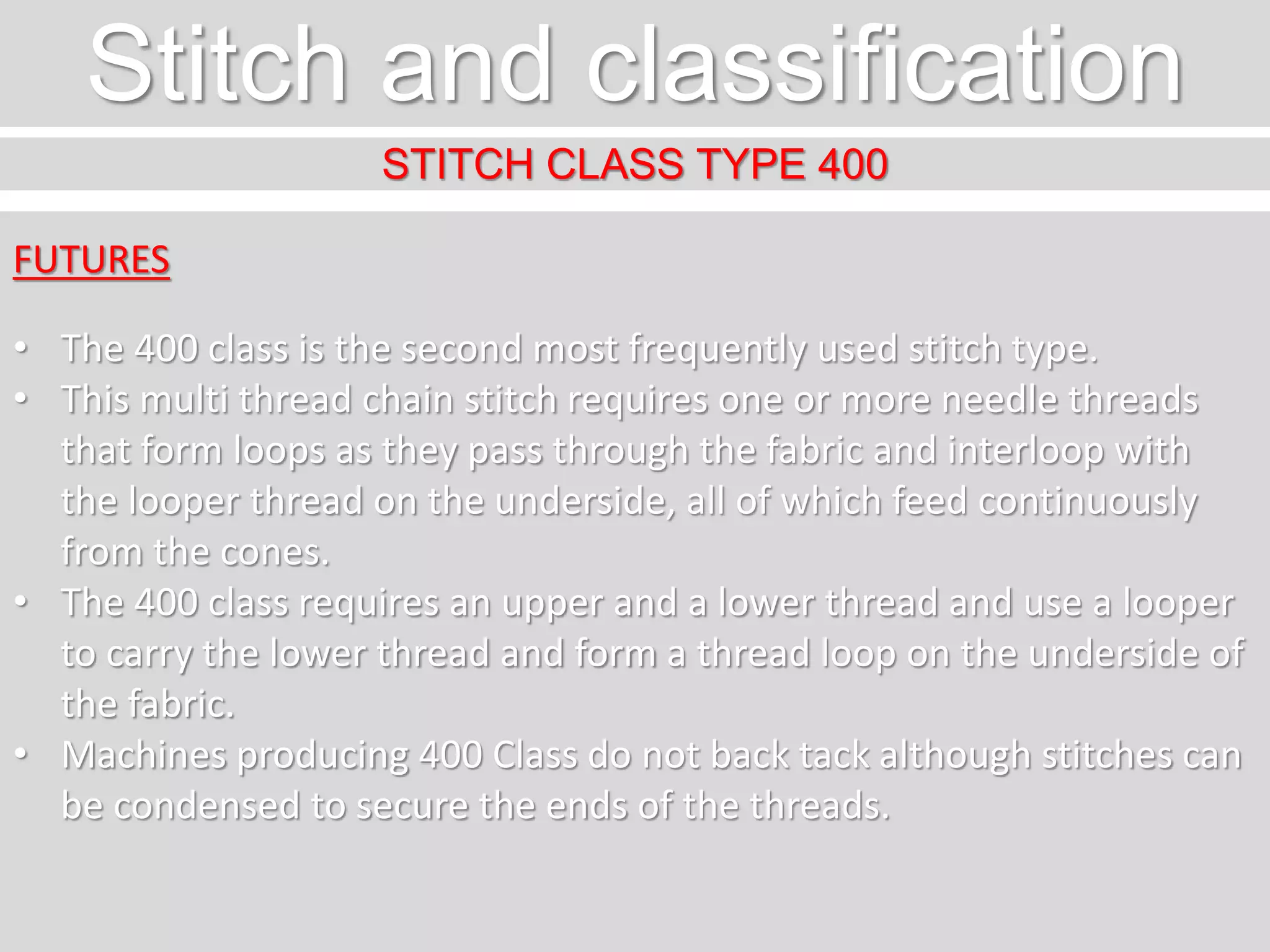 6stitchclassification | PPTX | Needlework | Arts and Crafts
