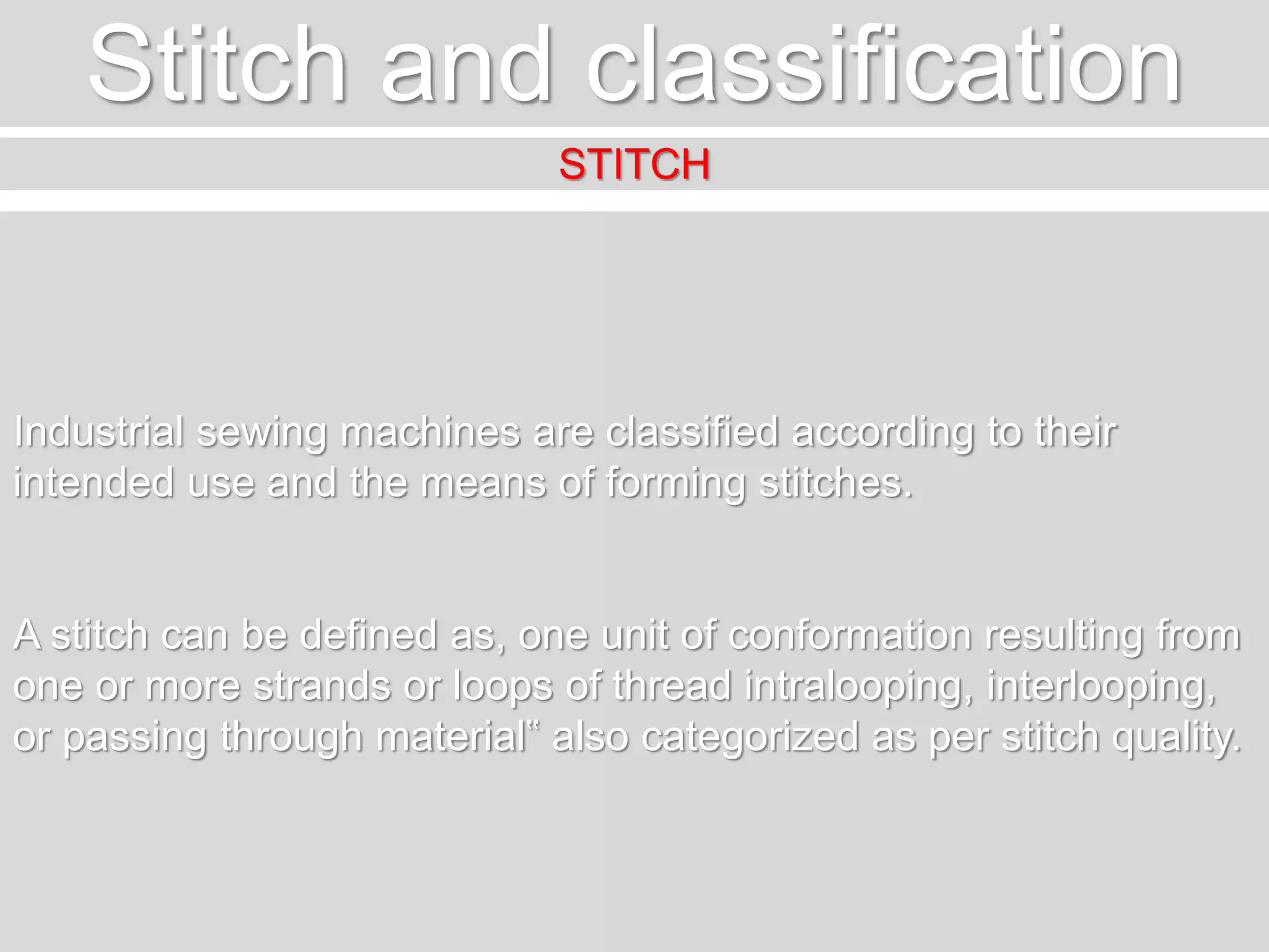 6stitchclassification | PPTX | Needlework | Arts and Crafts