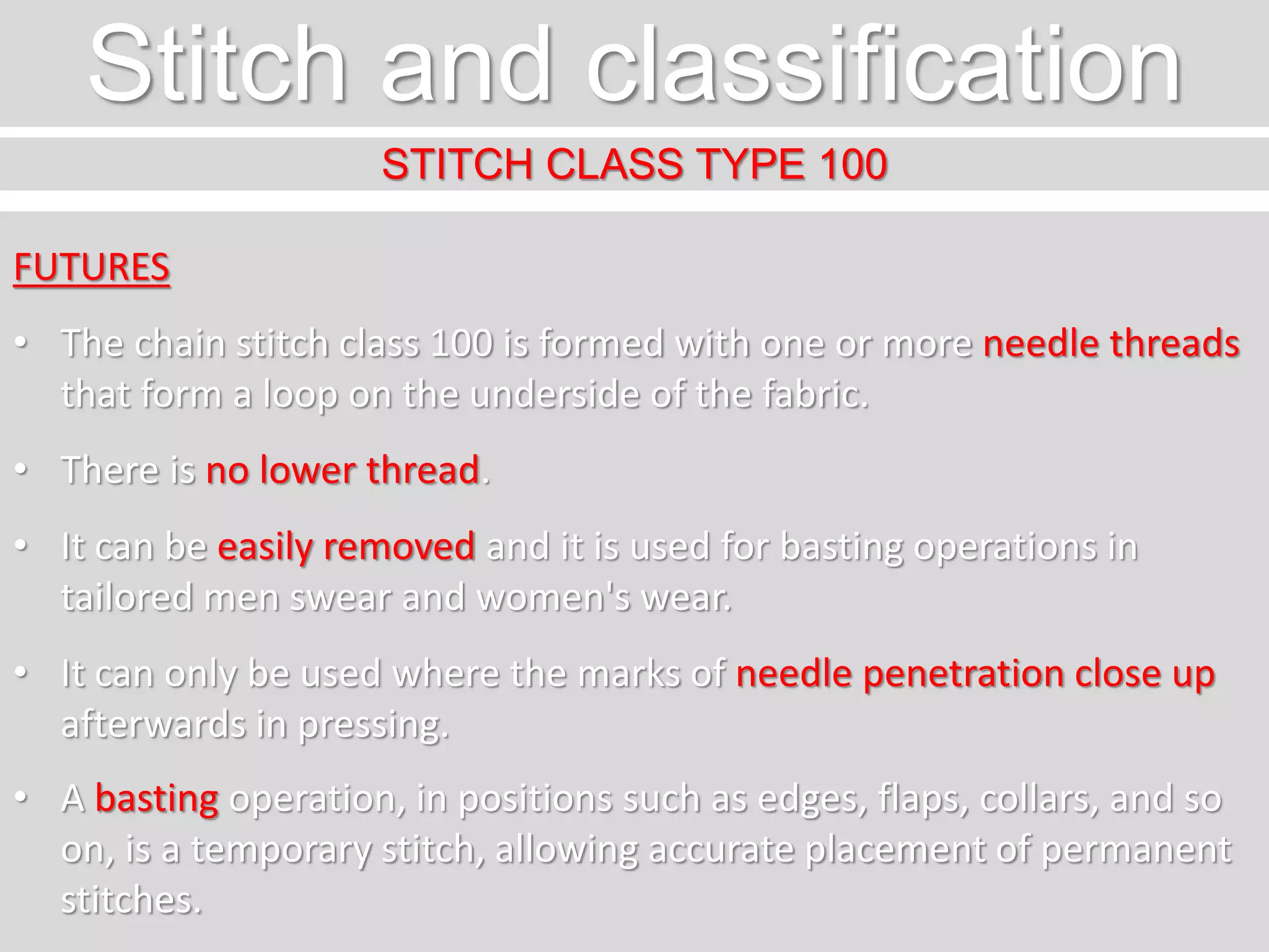 6stitchclassification | PPTX | Needlework | Arts and Crafts