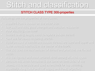 6stitchclassification | PPTX | Needlework | Arts and Crafts