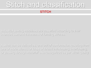 6stitchclassification | PPTX | Needlework | Arts and Crafts