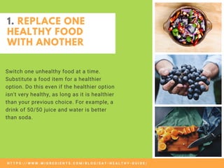 6 strategies to start eating healthy | PDF | Healthy Cooking and Eating ...