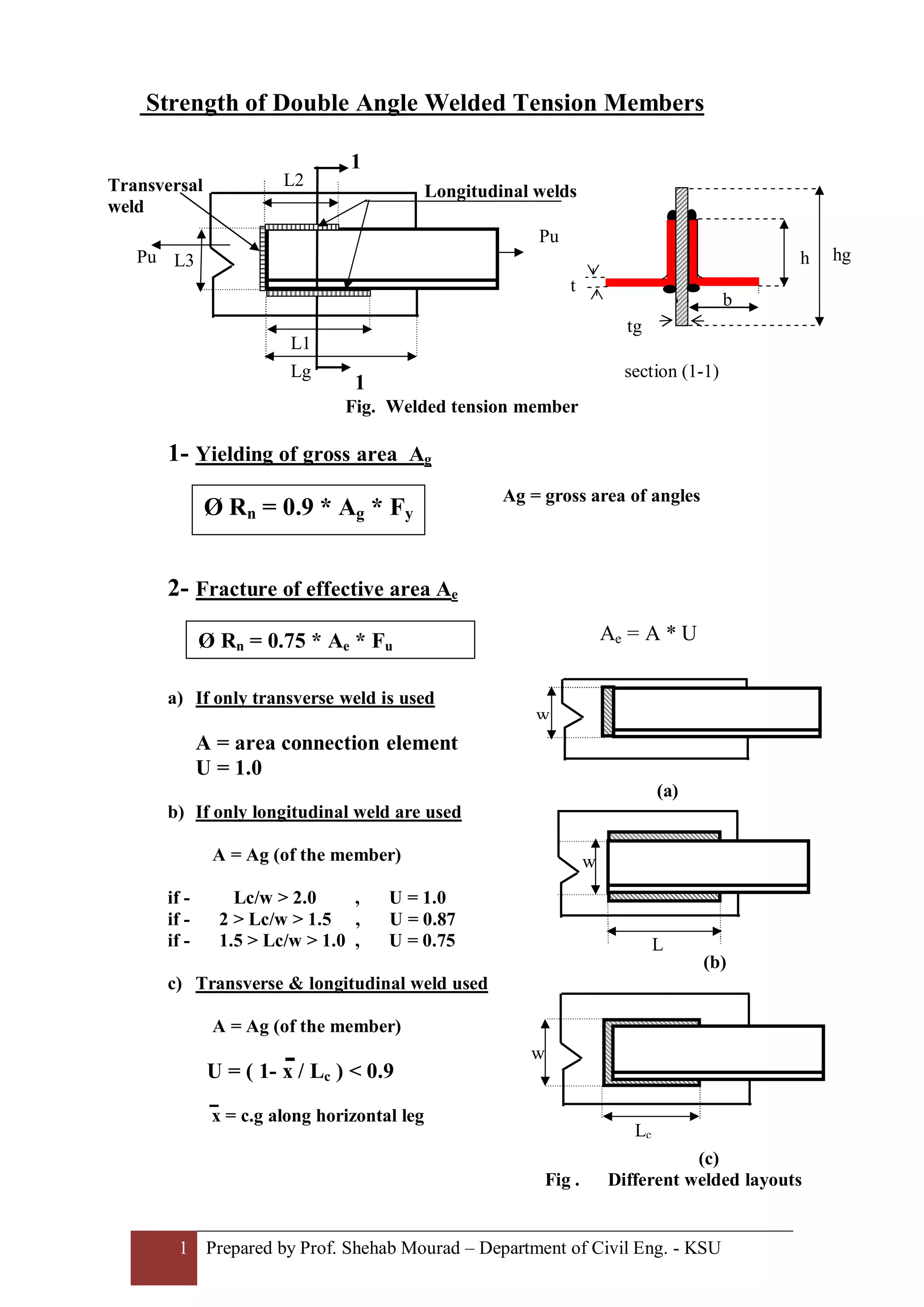 06-Strength of Double Angle Welded Tension Members (Steel Structural ...