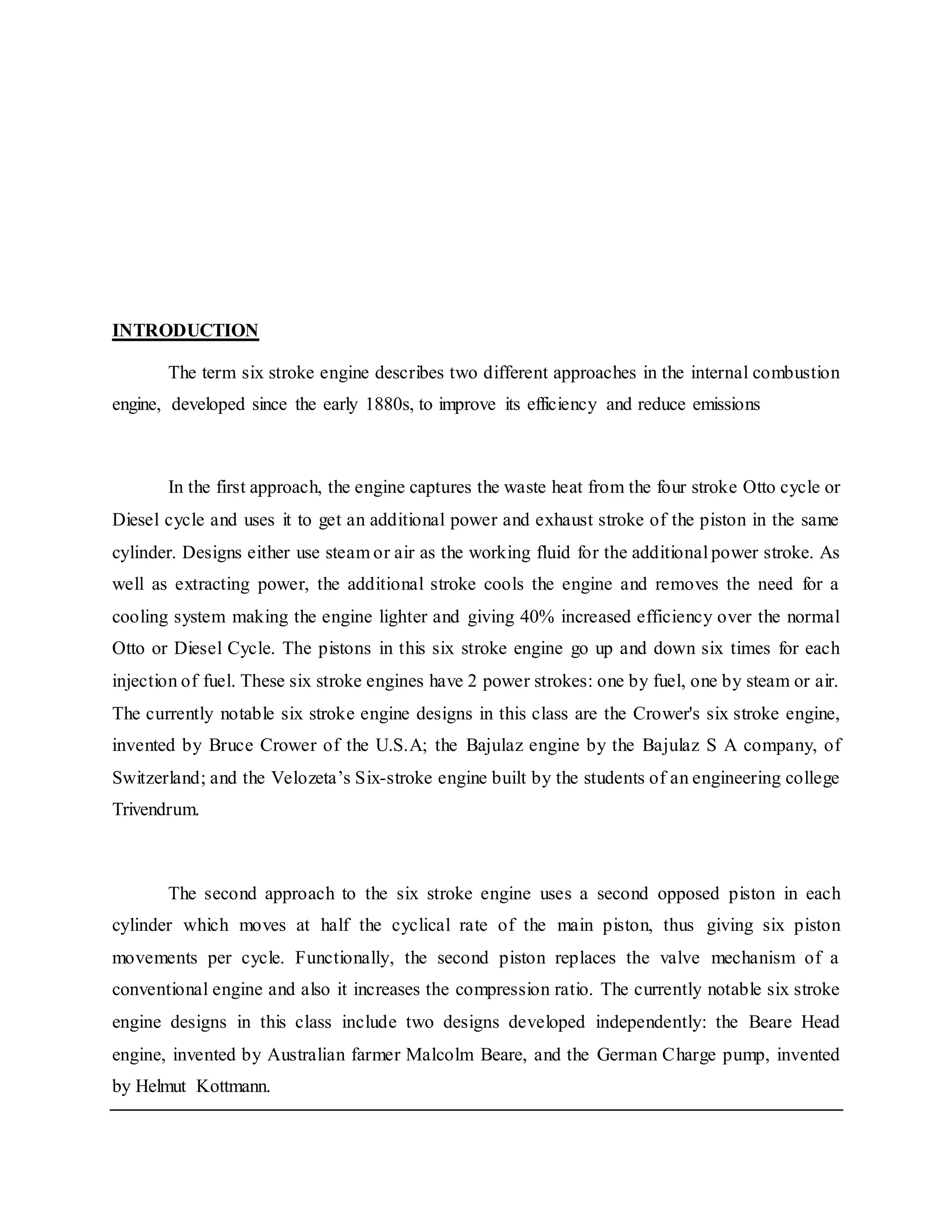 6 stroke engine by bhagawan upreti | DOCX