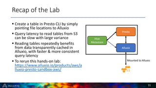 Presto on Alluxio Hands-On Lab | PPT