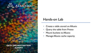 Presto on Alluxio Hands-On Lab | PPT