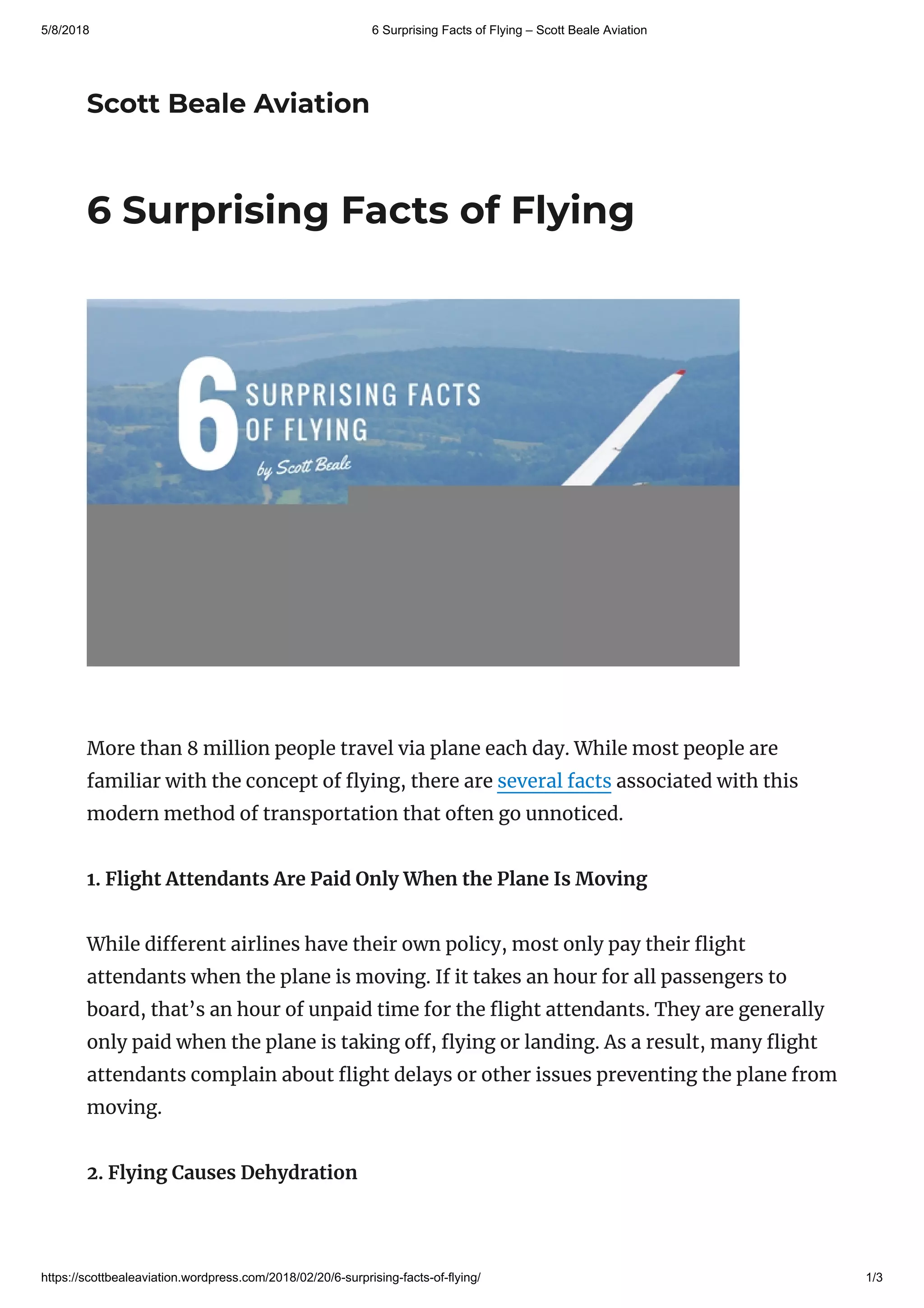 6 surprising facts of flying | PDF