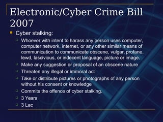 Cyber Crime Laws in Pakistan regarding electronic and social media | PDF