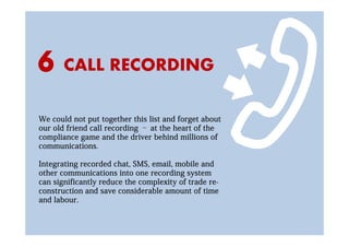 6 technologies that will drive recording compliance in 2017 slideshare ...