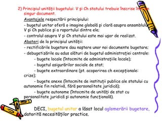 Teorie si politica bugetara | PPT