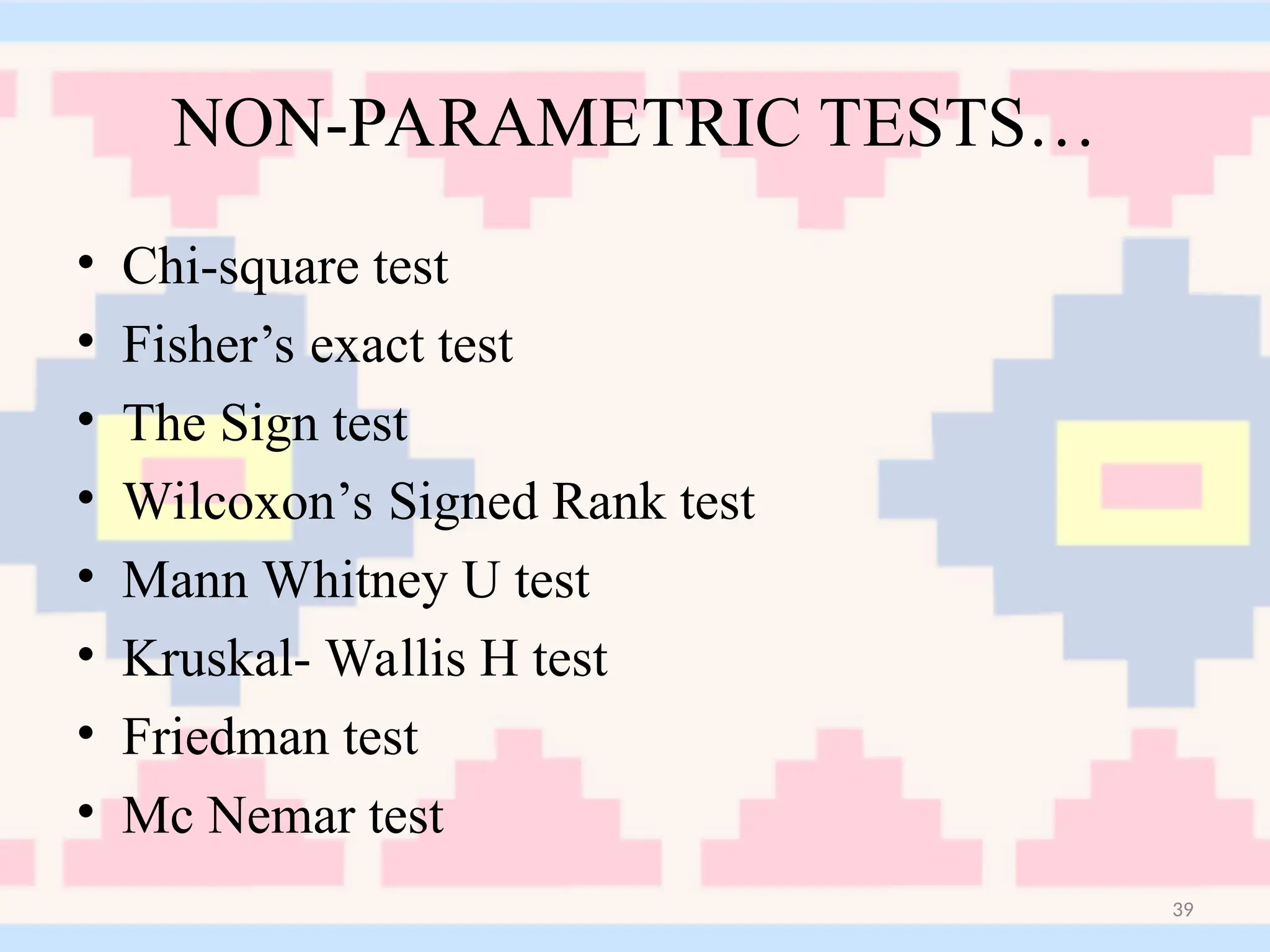 6tests Of Significance Parametric And Non Parametric Testsppt