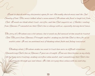 reflection church reflection pagmamahal sa diyos | PDF