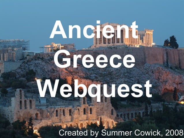 6th Ancient Greece Webquest | PPT