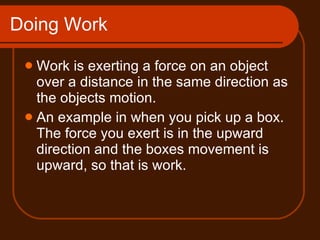 work and machines | PPT | Physics | Science
