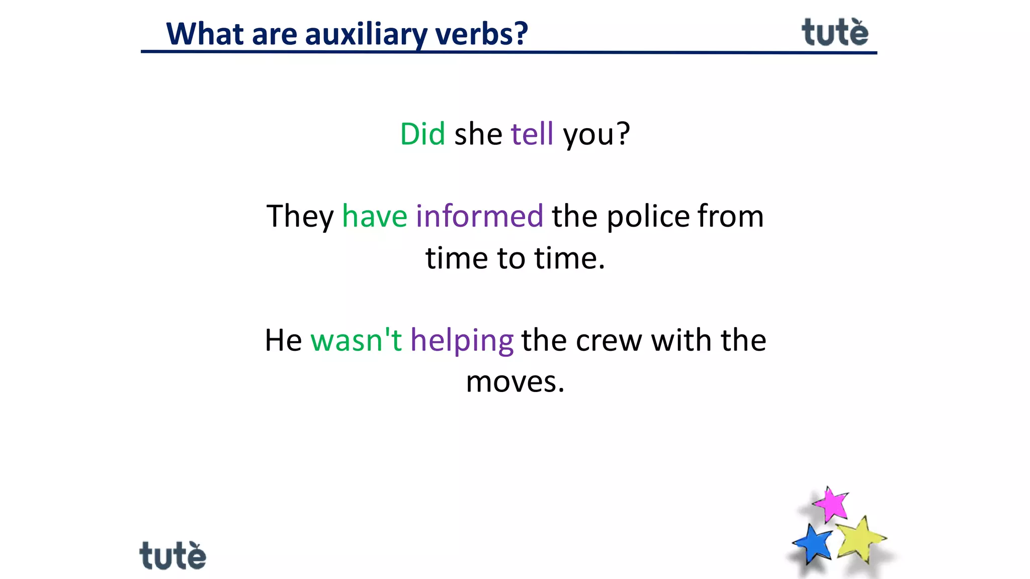 Auxiliary verbs and English Grammar ppt | PPT