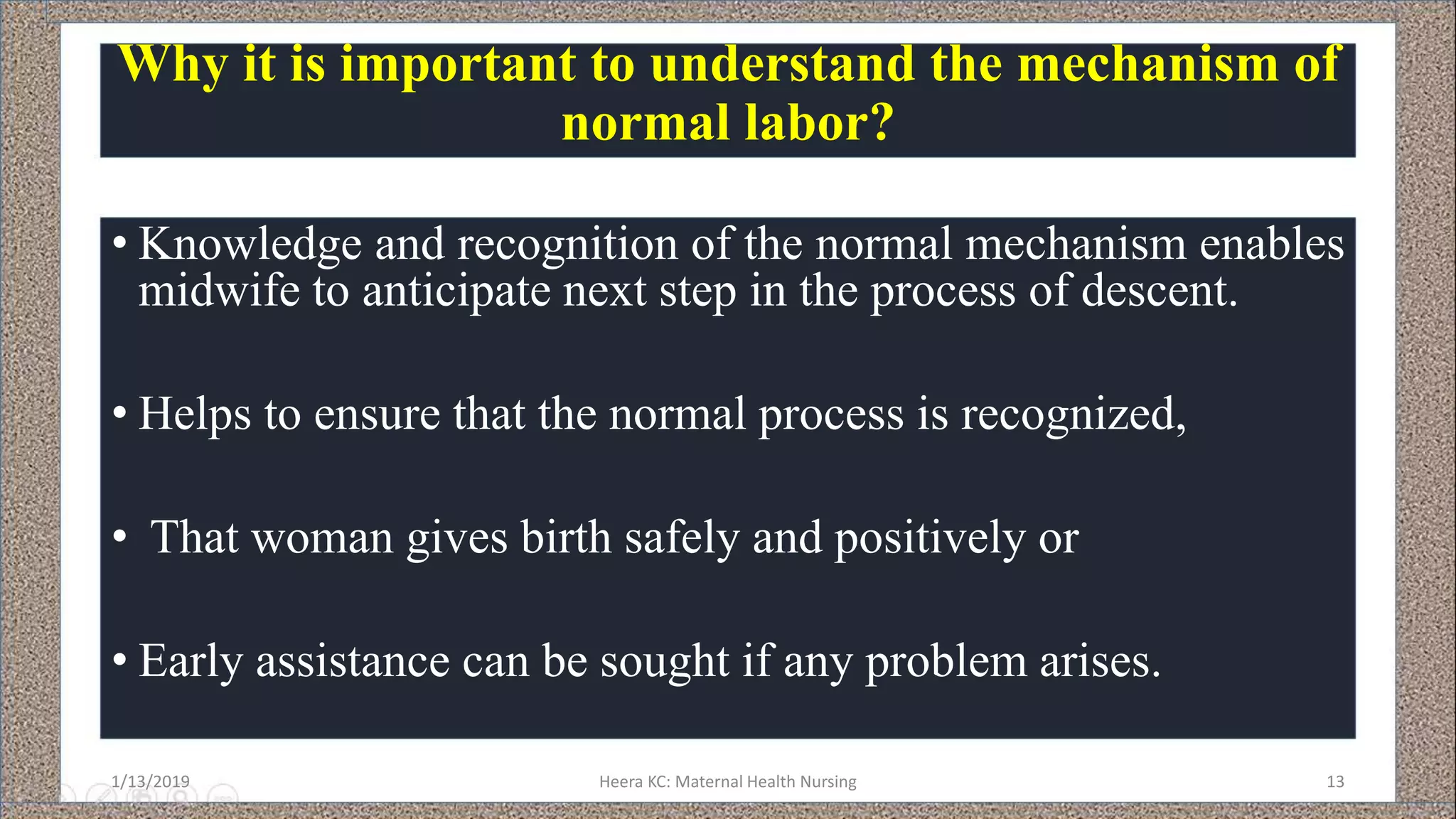 Mechanism of labour | PPTX