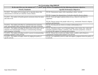Sixth Grade Art Curriculum Map | PDF