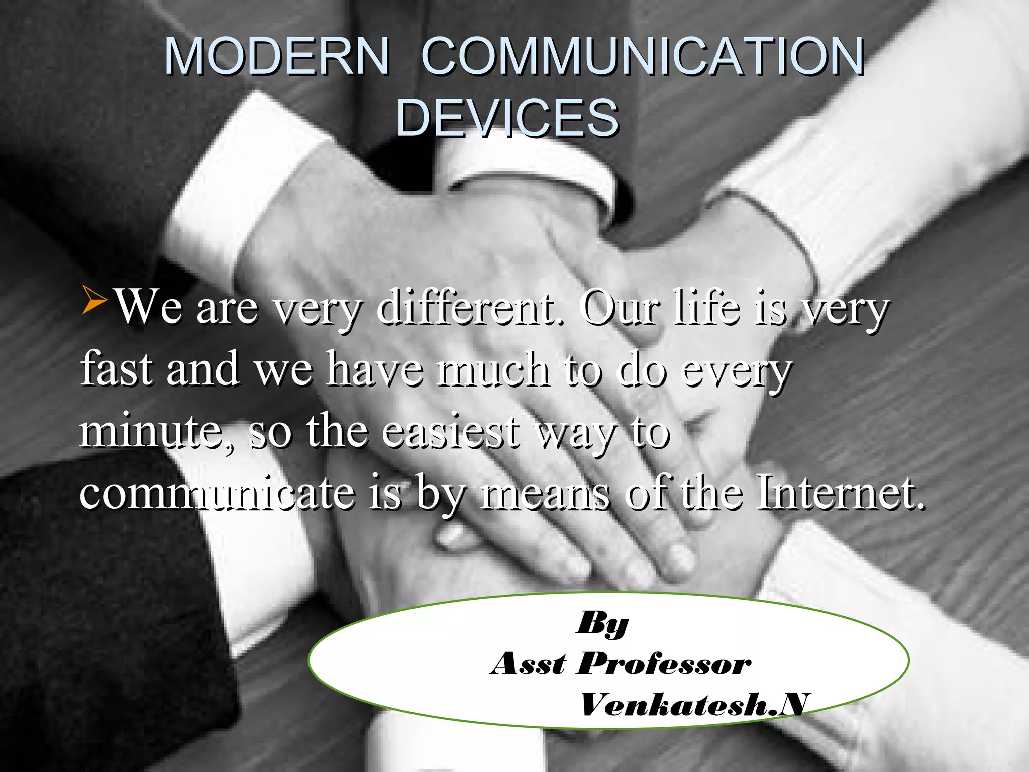 6th chapter modern communication device. | PPT