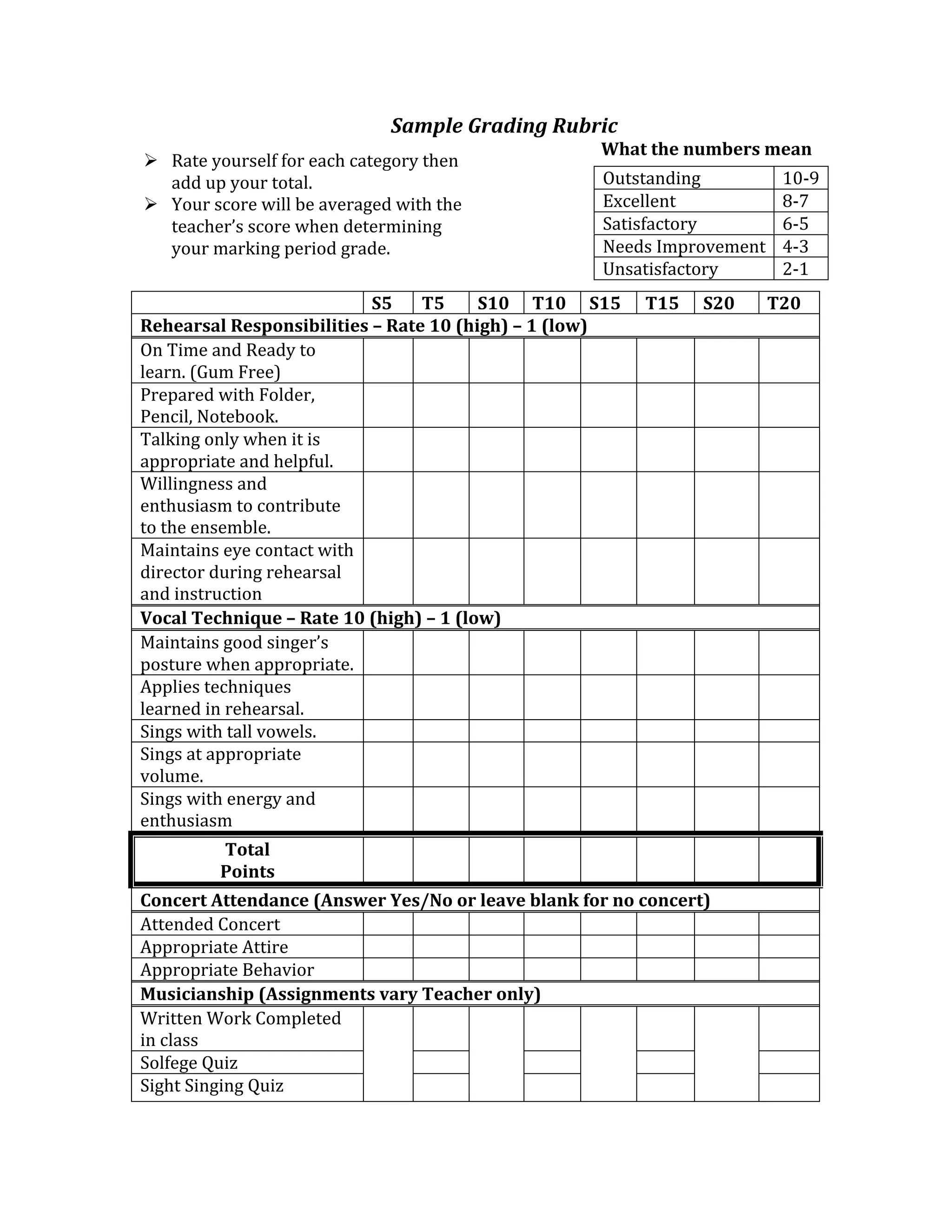 6th chorus grading policy and classroom procedures20122013 | PDF ...