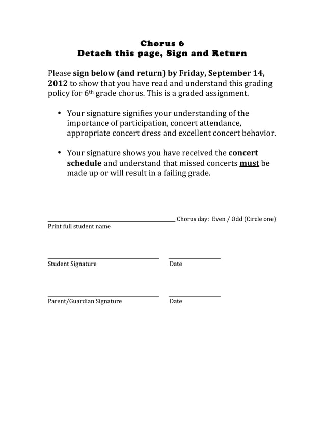 6th chorus grading policy and classroom procedures20122013 | PDF