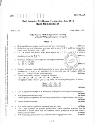 Computer Science and Information Science 6th semester(2012 June/July ...