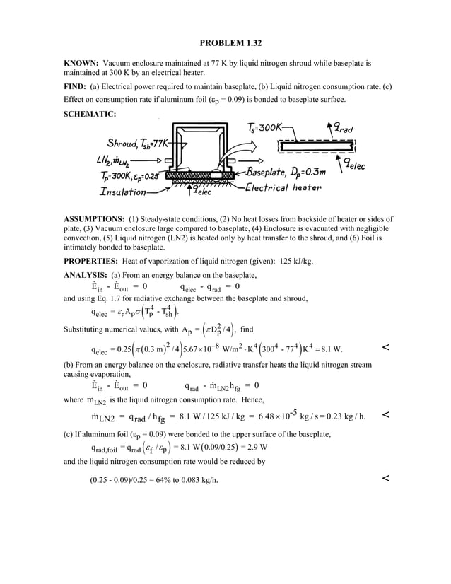 6th ed solution manual---fundamentals-of-heat-and-mass-transfer | PDF