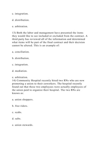 6) The Federal Mediation and Conciliation Service a. is an .docx