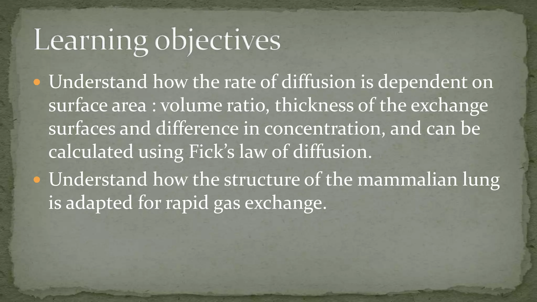AS Biology - The mammalian gas exchange system | PPTX