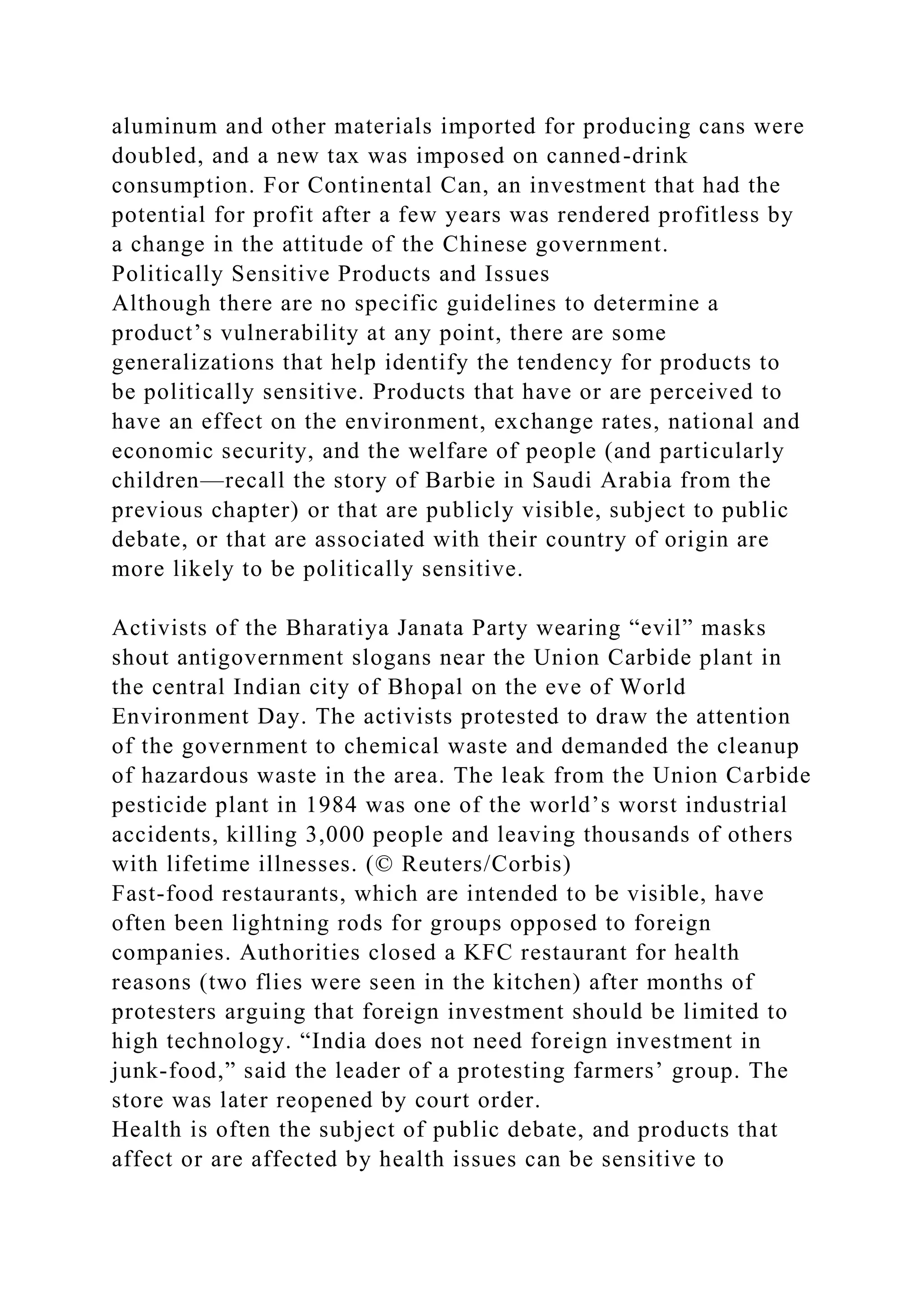 6 The Political Environment A CRITICAL CONCERNCHAPTER OUTLINE.docx