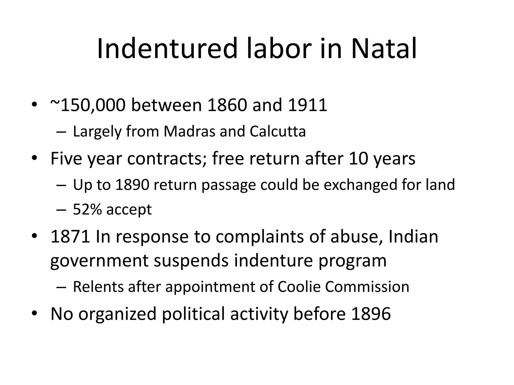 6 The Raj - Indentured Indian Labor in South Africa | PPTX