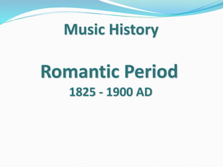6 The Romantic period powerpoint presentation | PPT