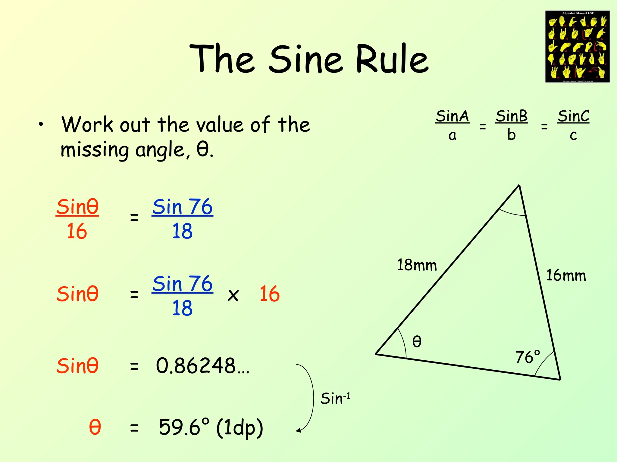 The Sine rule for secondary mathematics. | PPT