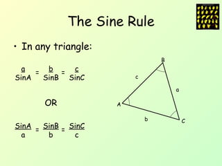 The Sine rule for secondary mathematics. | PPT