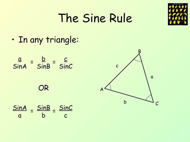 The Sine rule for secondary mathematics. | PPT