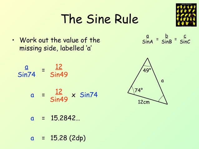 The Sine rule for secondary mathematics. | PPT