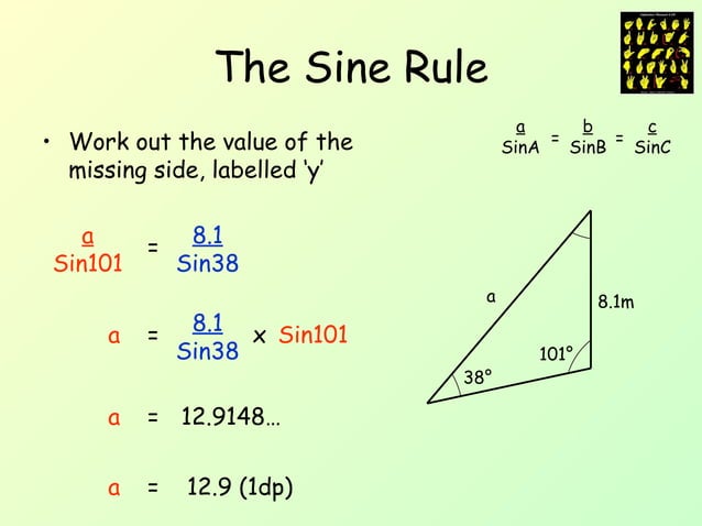The Sine rule for secondary mathematics. | PPT