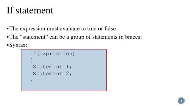 Decision Making Statements In C Programming