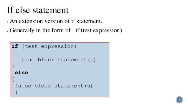 Decision Making Statements In C Programming