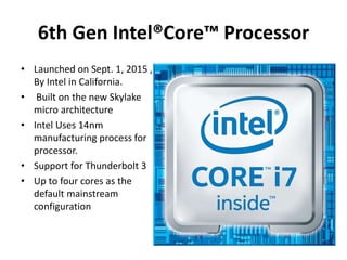 6th gen intel processor | PPTX