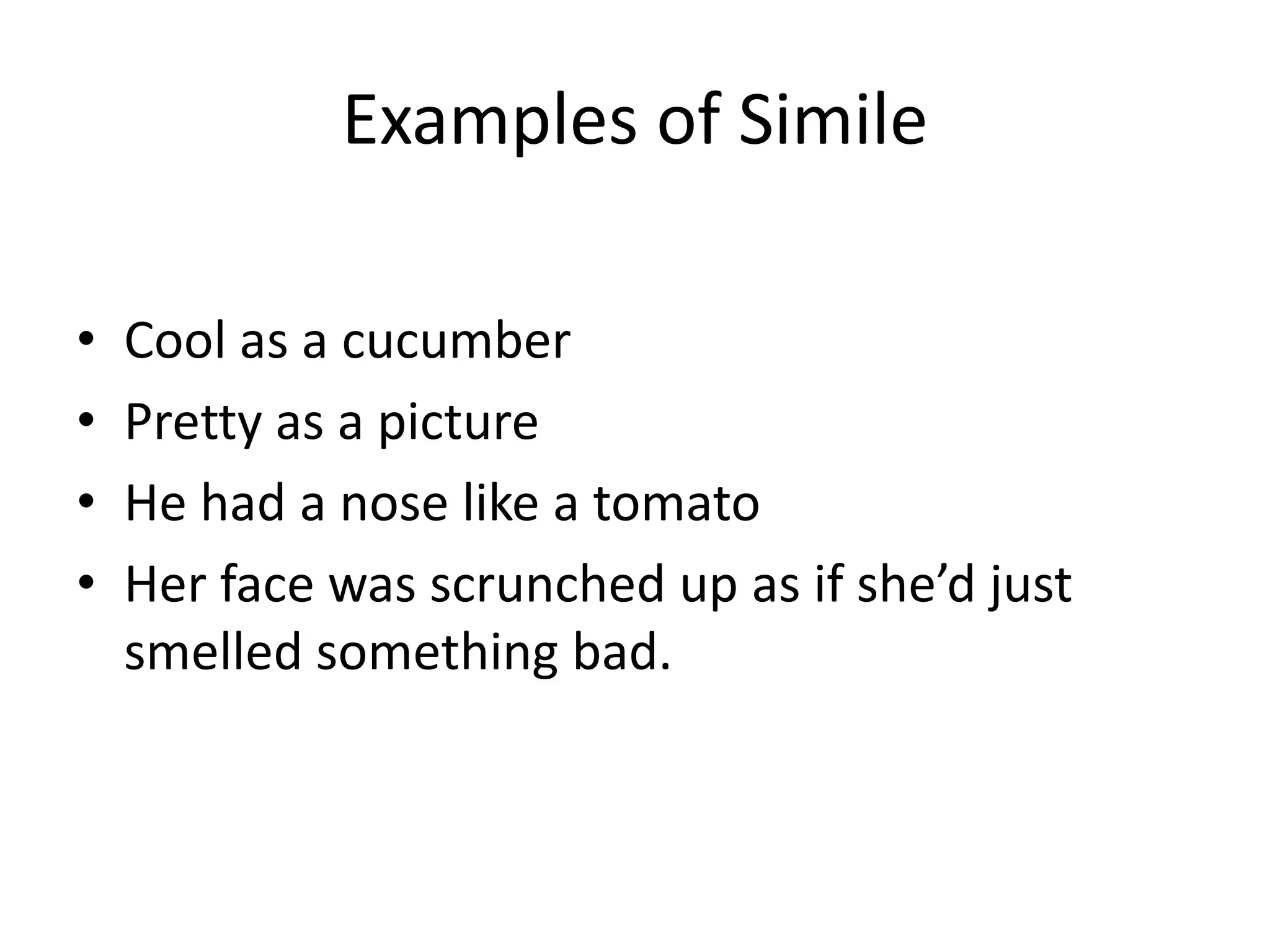 6th grade. Simile in Poetry | PPT