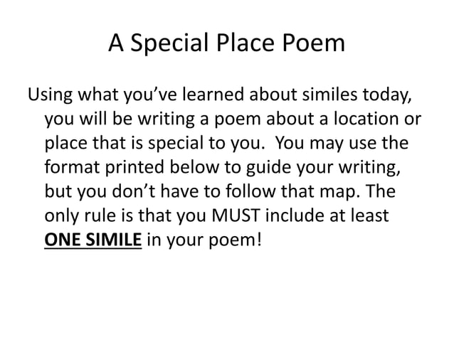 6th grade. Simile in Poetry | PPT