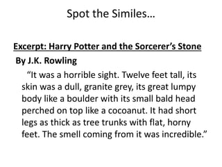 6th grade. Simile in Poetry | PPT