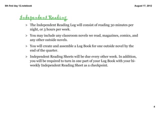 6th Grade--First Day | PDF
