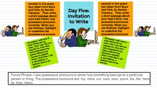 6th grade possessive pronouns | PDF