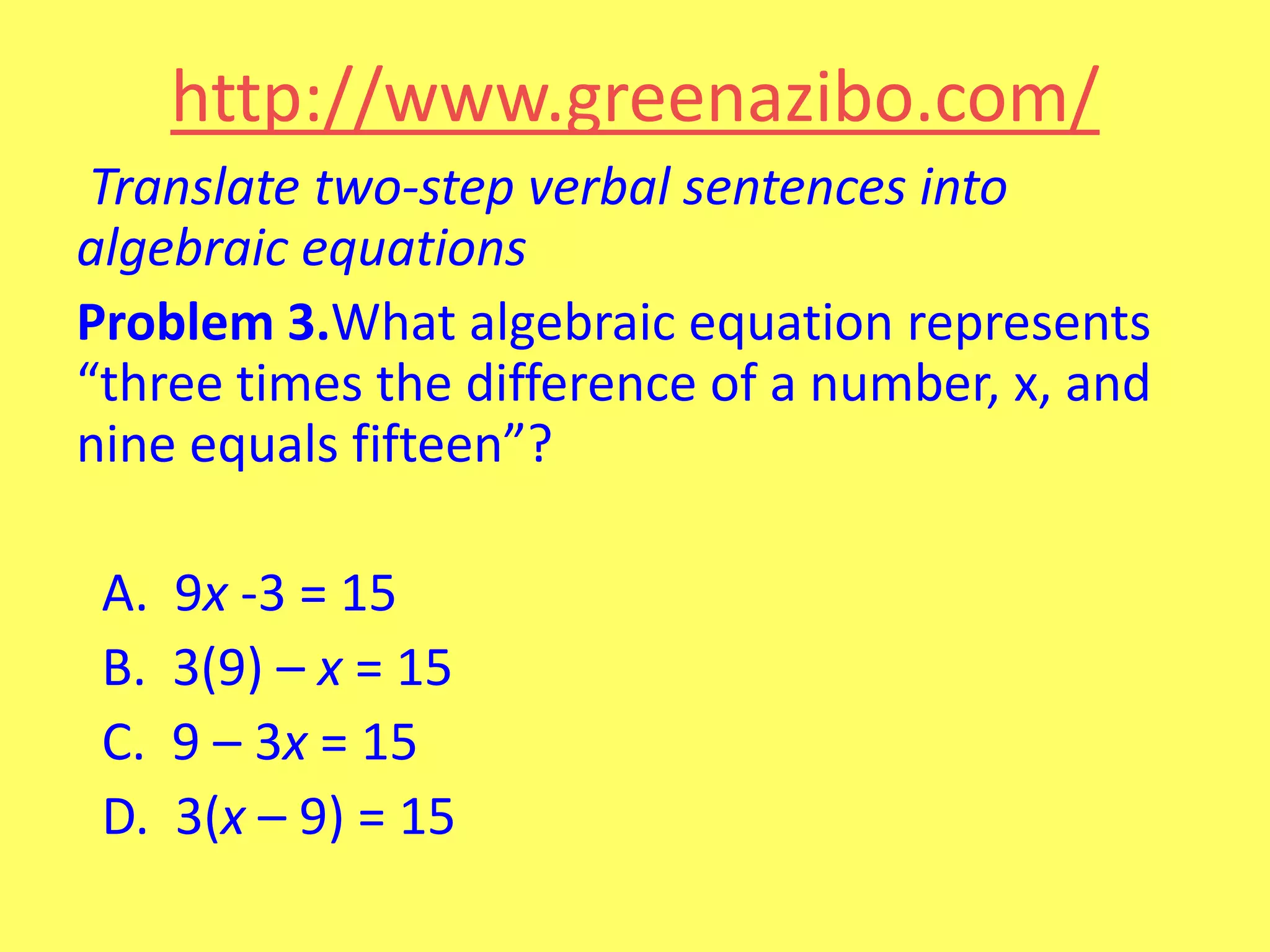 Complete 6th grade algebra | PPTX