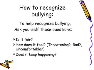 6th Grade Bullying Presentation | PPT