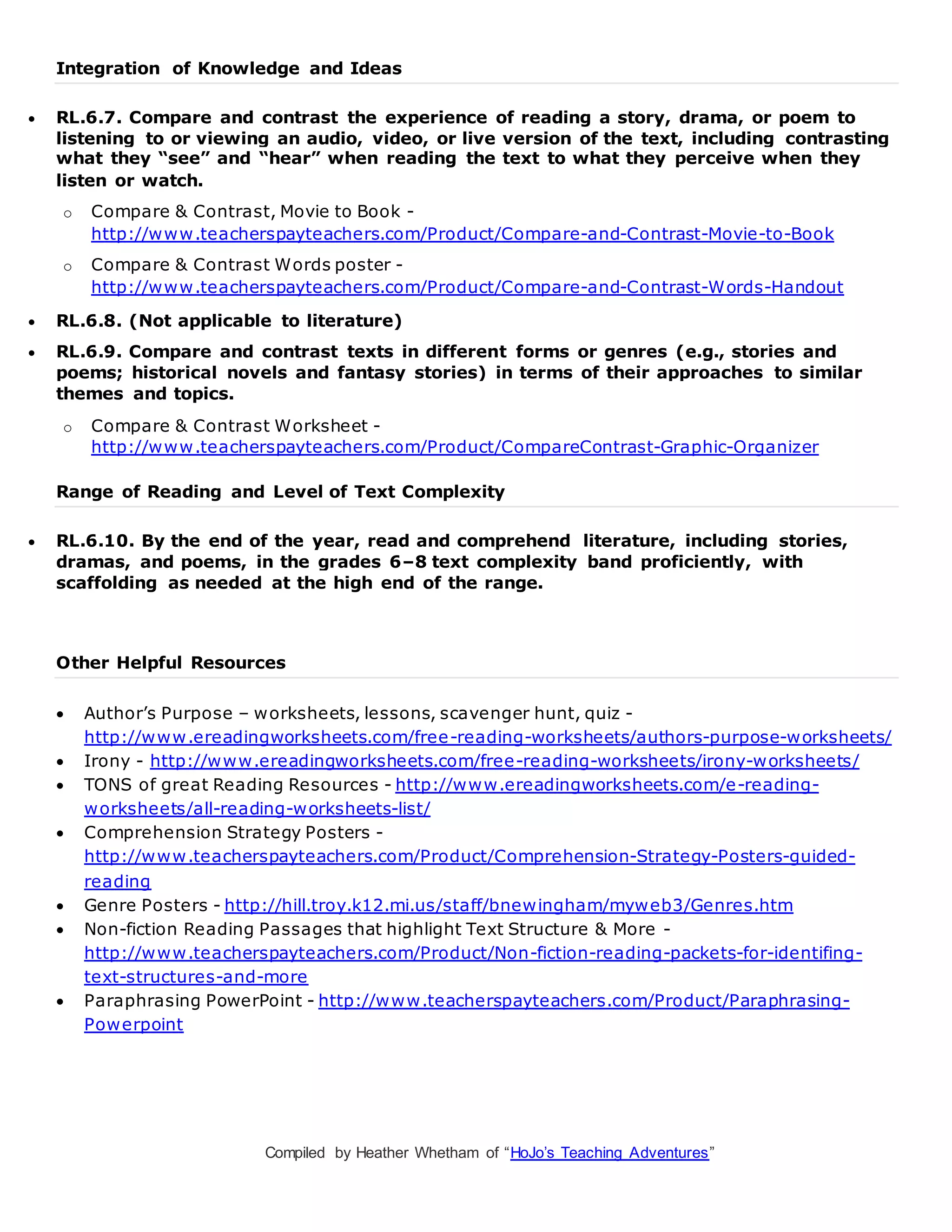 6th grade common core | PDF