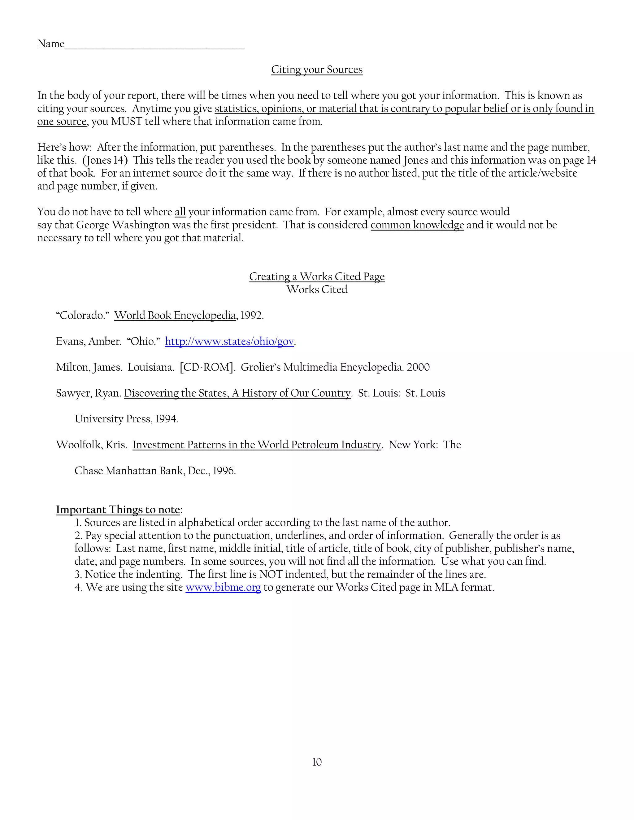 6th Grade Country Report Packet | DOCX