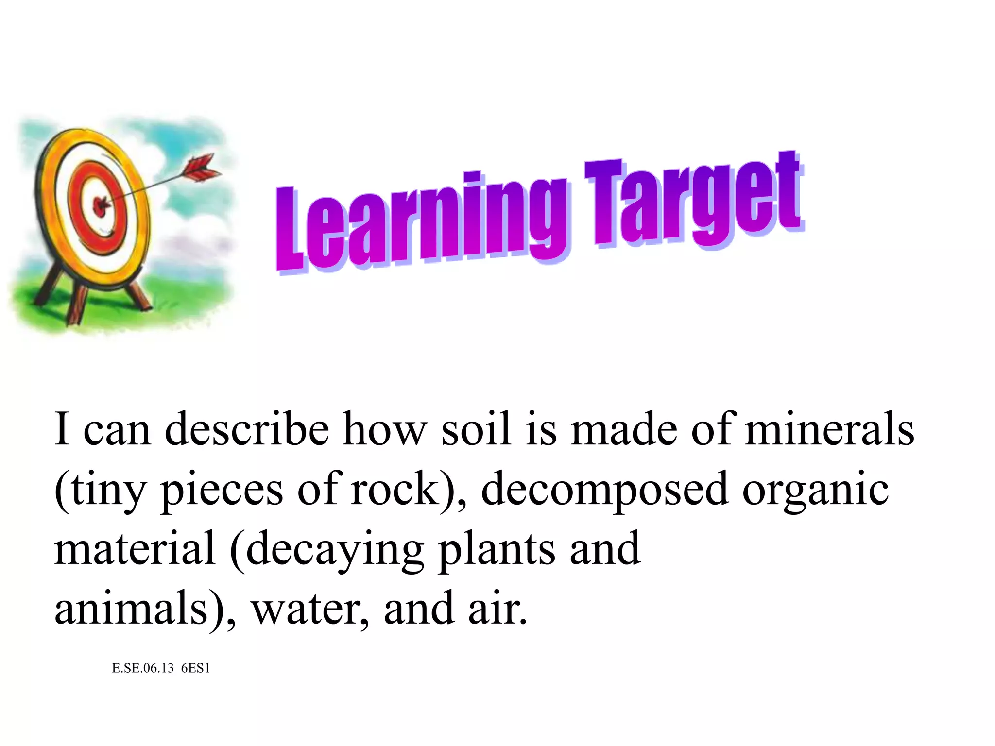 6th Grade Earth Science Learning Targets | PPT