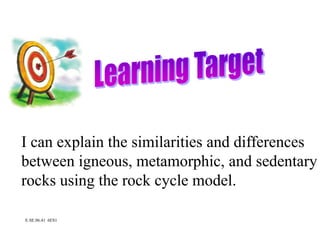 6th Grade Earth Science Learning Targets | PPT